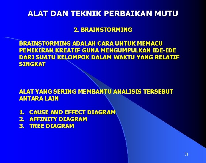 PENGENDALIAN MUTU 1 A SISTIM PENGENDALIAN DI PERLUKAN
