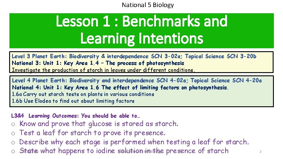 S 3 BGE L 3 5 Biology Part