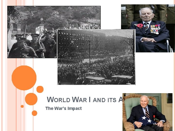 WORLD WAR I AND ITS AFTERMATH The Wars