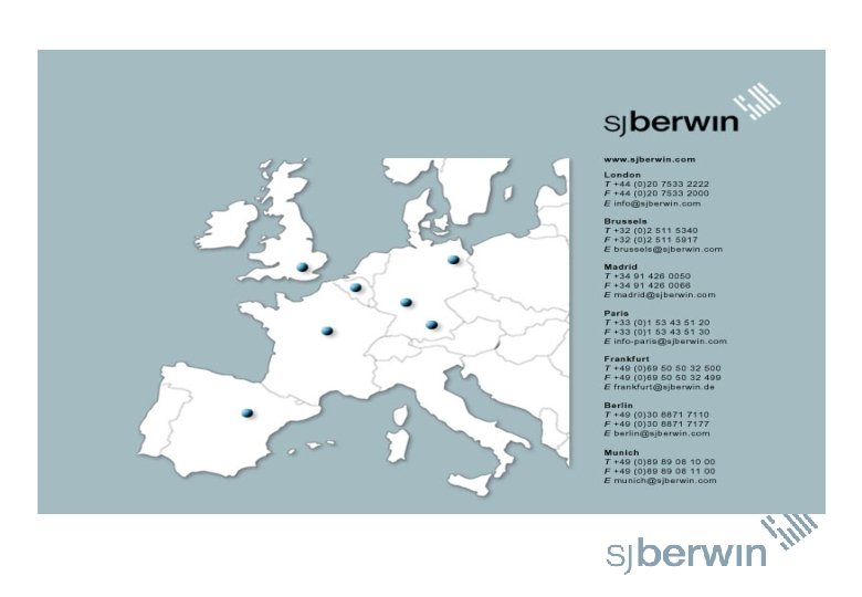 SJ Berwin The 5 th International Venture Capital