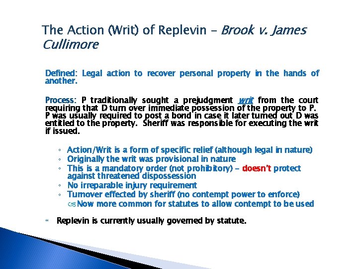 The Irreparable Injury Requirement and Injunctive Relief Common