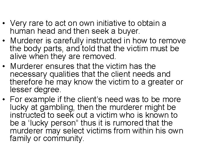 VICTIMS OF MEDICINE MUTI MURDER IN SOUTH AFRICA