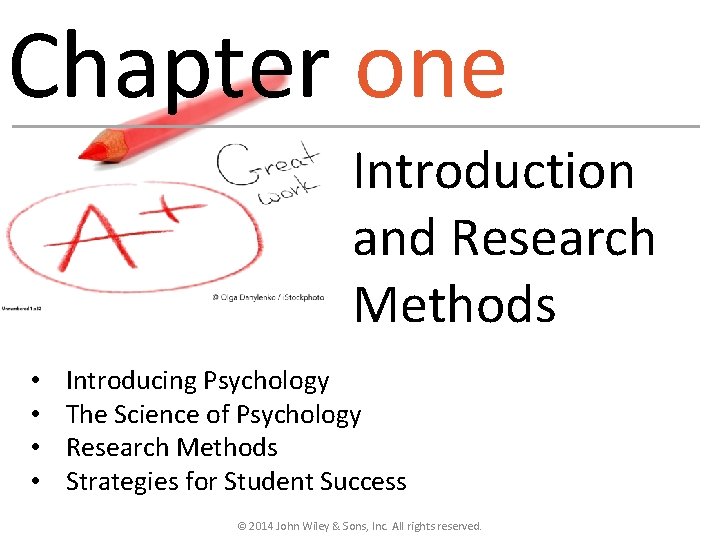 Chapter one Introduction and Research Methods Introducing Psychology