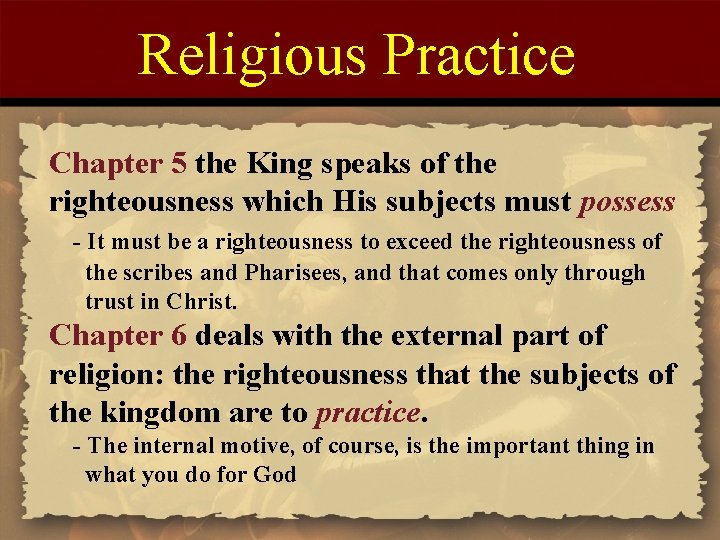 Matthew Chapter 6 Christs Major Discourses 1 Sermon