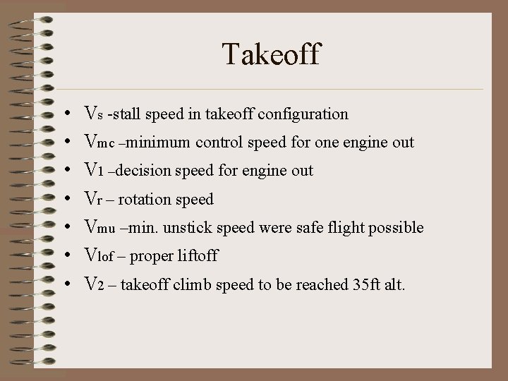 Takeoff Performance Jet Aircraft Performance Lecture 11 Chapter