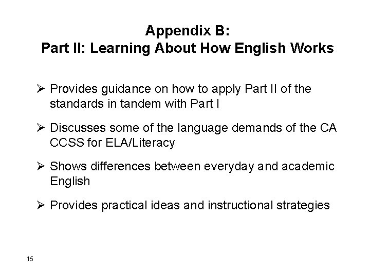 Getting Started with the CA ELD Standards Slide
