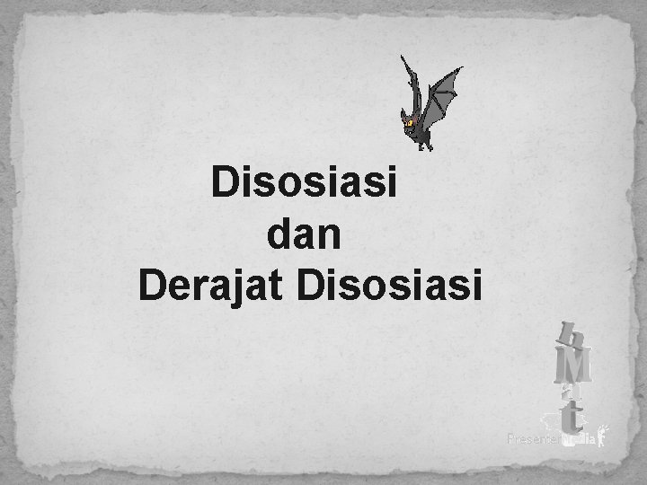 KIMIA DASAR REAKSI KESETIMBANGAN DENGAN TETAPAN KESETIMBANGAN DERAJAT