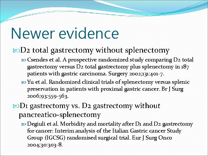 Lymphadenectomy in gastric adenocarcinoma Joint Hospital Surgical Grand