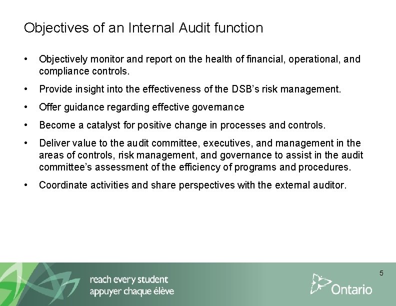 School Board Audit Committee Training Module 4 Internal
