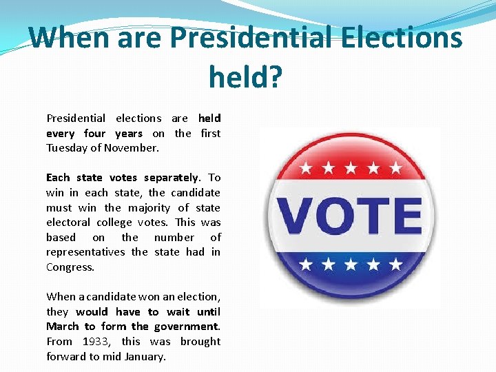 What are the key features of the US