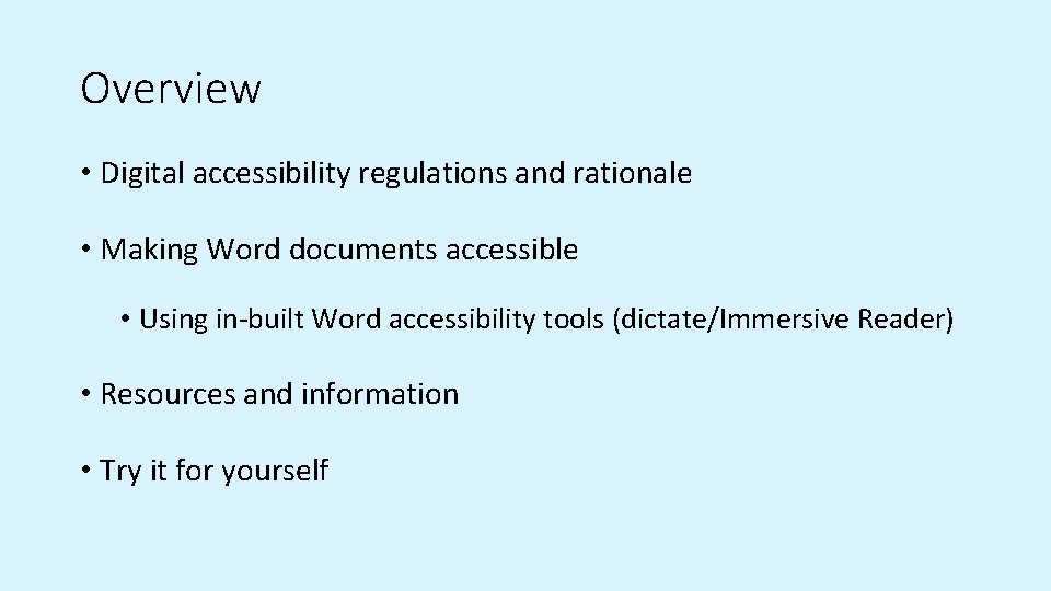 Making accessible Word documents for students with Sp