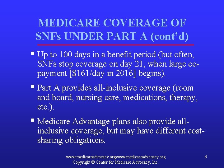 MEDICARE AND SKILLED NURSING FACILITIES JIMMO AND APPEALS