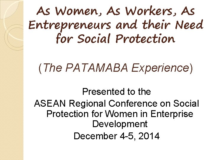 PAMBANSANG KALIPUNAN NG MGA MANGGAGAWANG IMPORMAL SA PILIPINAS