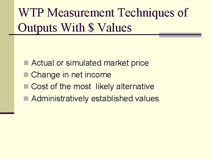 Economic Guidance Summary The Basis for BenefitCost Analysis