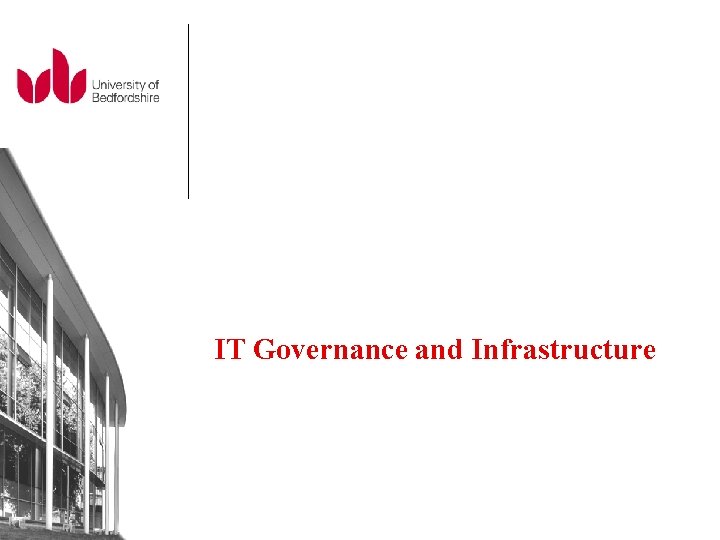 IT Governance and Infrastructure Learning Outcomes n n