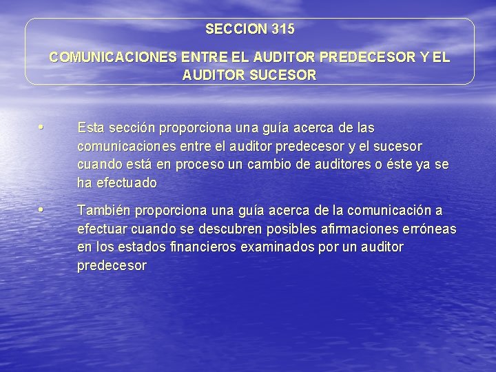 NORMAS DE AUDITORIA GENERALMENTE ACEPTADAS NAGA SECCION 101