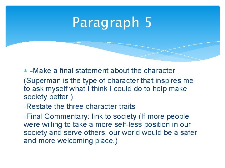 Response to Literature Character Analysis Mrs Kelly Brown