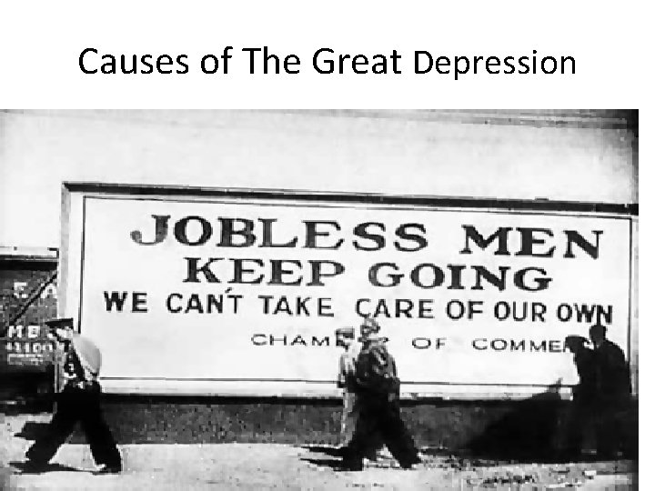 Causes of The Great Depression Consumer Goods After