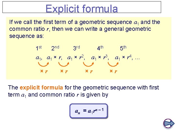 Geometric sequences 1 of 15 Boardworks 2012 Geometric