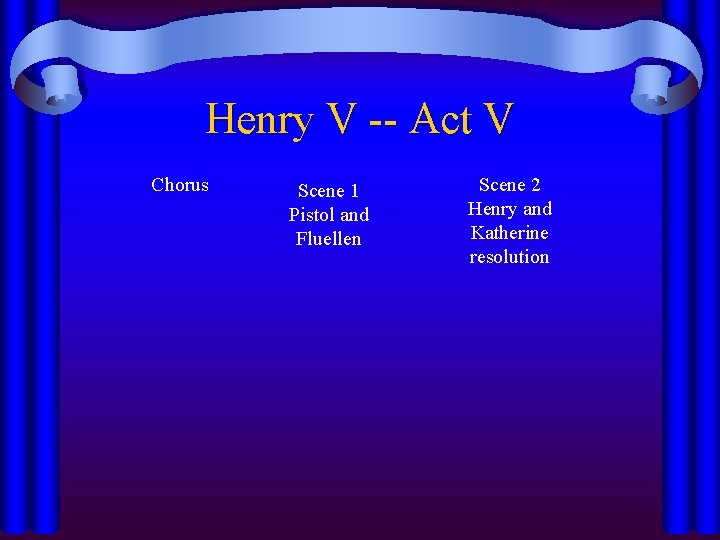 Henry V Structure characters and themes Henry V