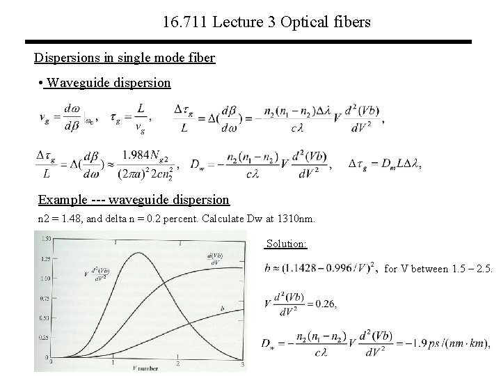 16 711 Lecture 3 Optical fibers Last lecture