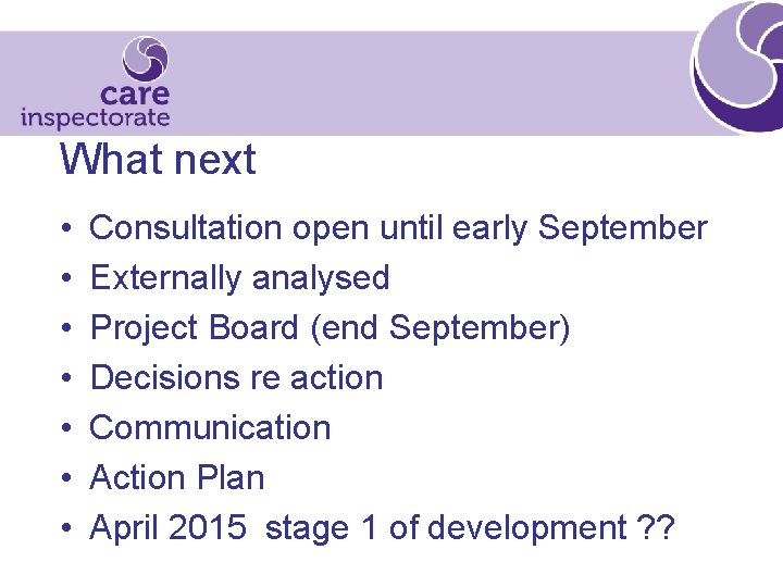 National Care Standards Review Public Consultation National Care