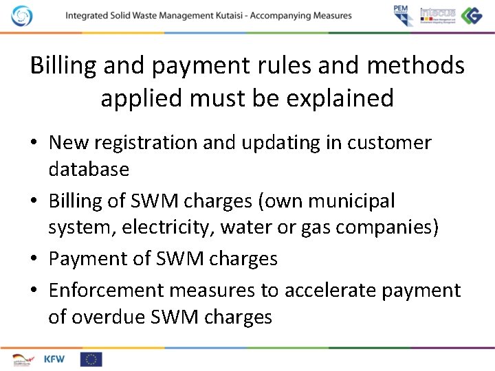 Municipal Waste Management Planning Municipal Financial Status Information