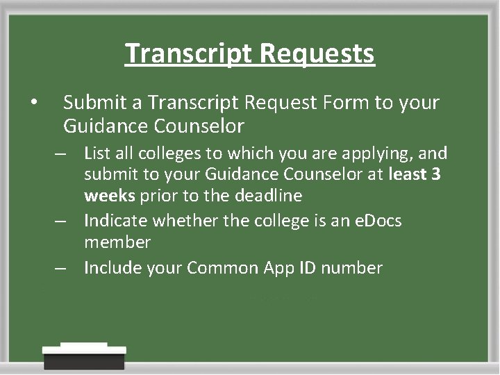 Welcome to the Northern Highlands SeniorParent College Application