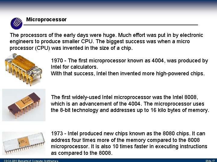Elements of Computer Architecture CDCA 2203 Open University