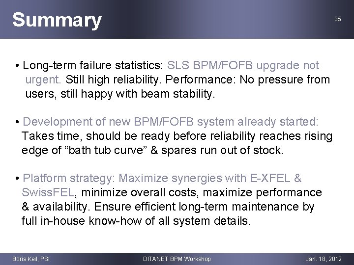 Paul Scherrer Institut Swiss Light Source BPM System