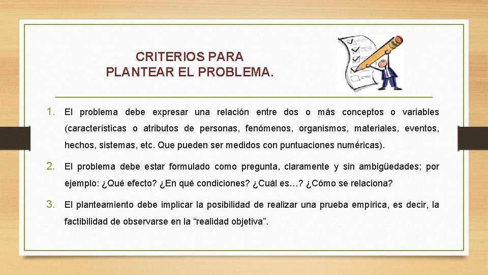 Planteamiento del problema Cuantitativo QU ES PLANTEAR EL