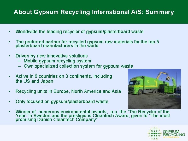Gypsum waste can and should be recycled not