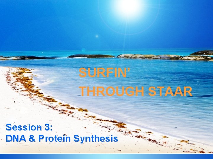 SURFIN THROUGH STAAR Session 3 DNA Protein Synthesis