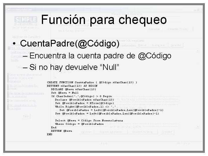Tablas y Funciones de SQL Server para Implementar