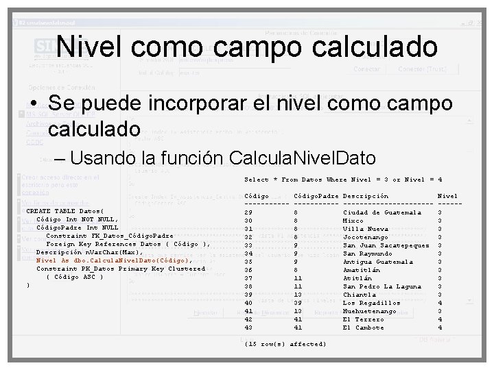 Tablas y Funciones de SQL Server para Implementar