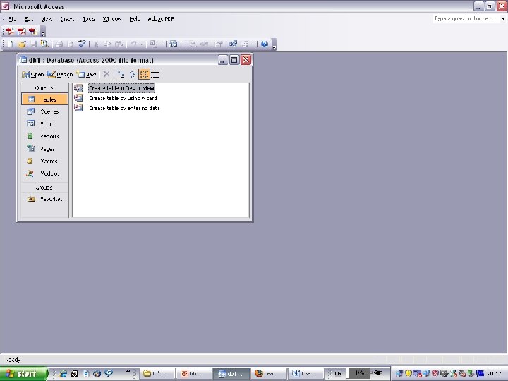 Microsoft ACCESS odrediti pojam baze podataka opisati osnovne