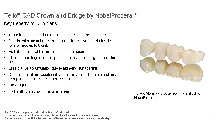 Telio CAD by Nobel Procera Location date Presenter