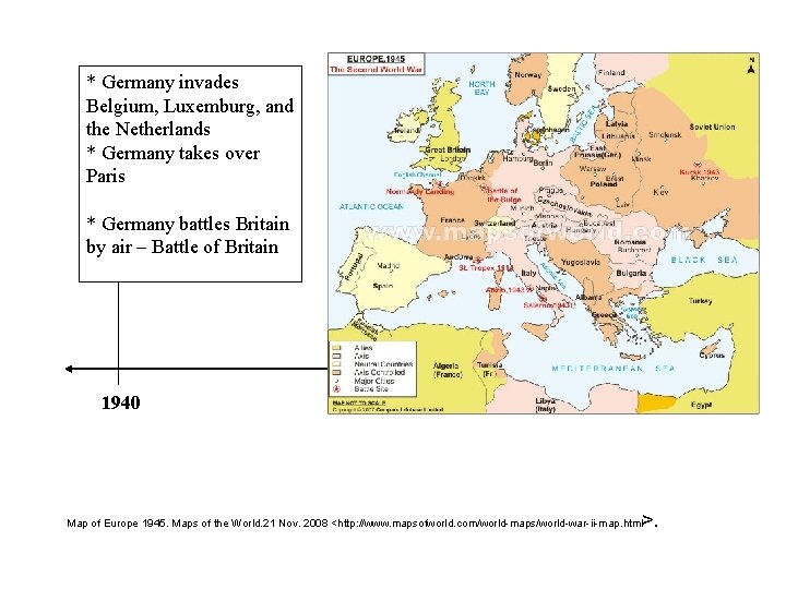 WWII Escalation Timeline Nazi Party wins the majority