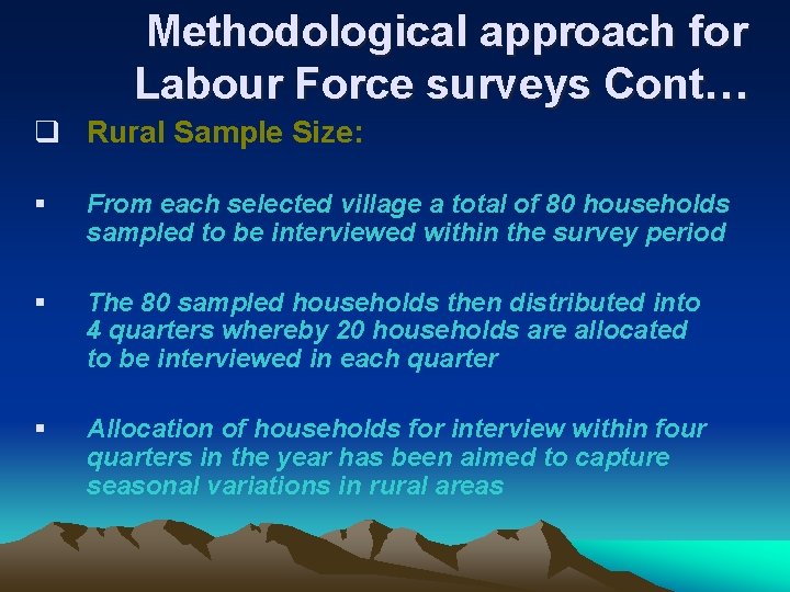 CASE STUDIES OF SOME SURVEYS IN SADC COUNTRIES