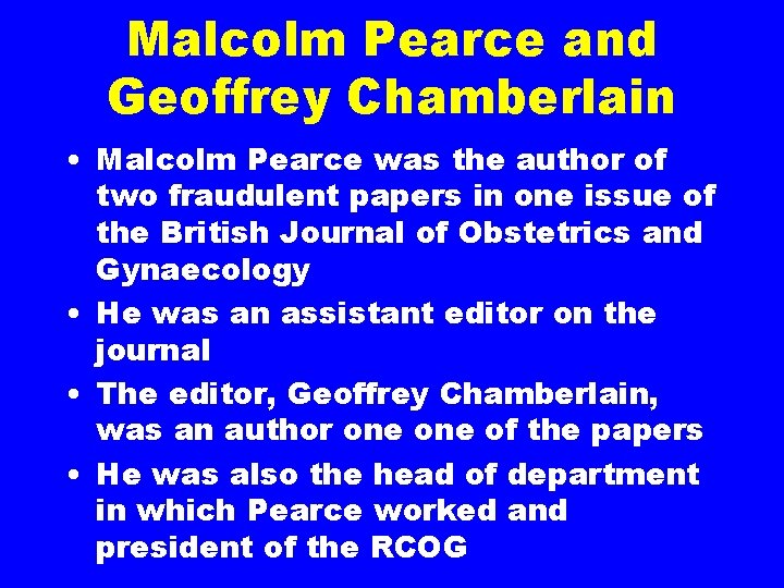 Editorial misconduct time to act Richard Smith Editor