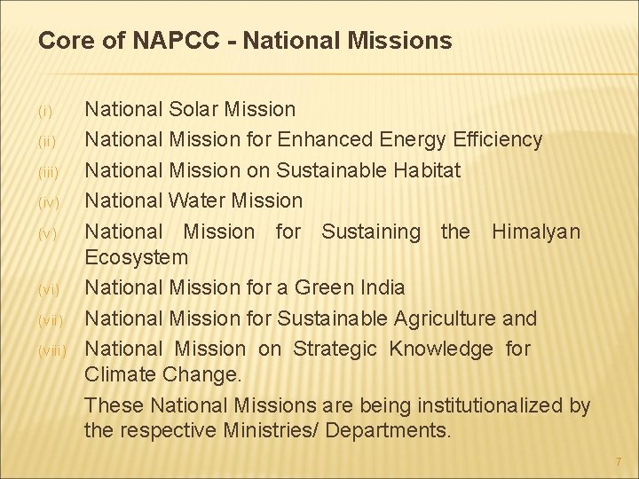 Development of Statistics on Climate Change in India