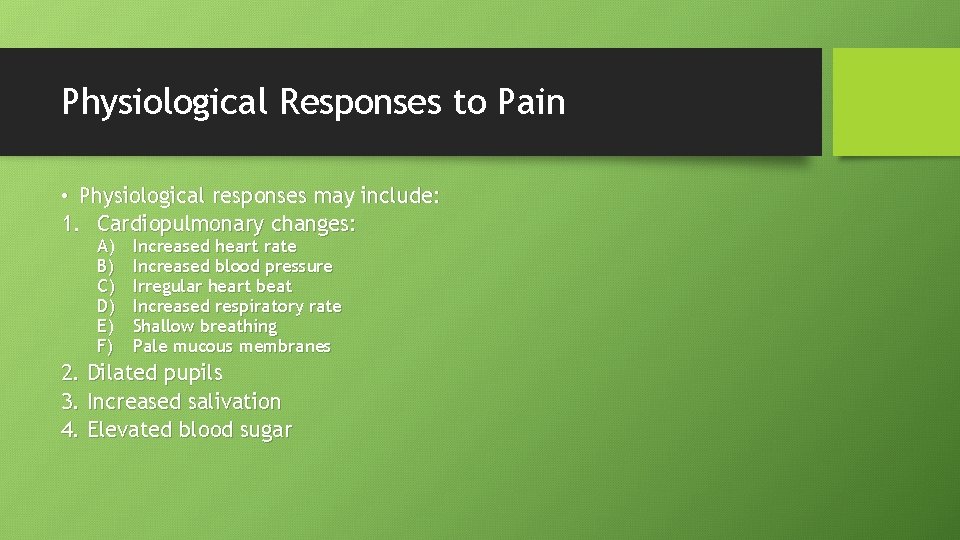 Pain Recognition Chapter 2 Lesson 4 Introduction Pain