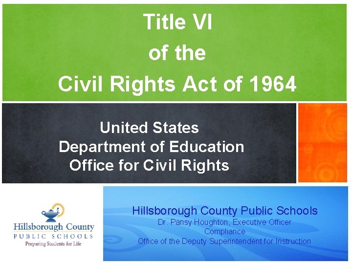 Title VI of the Civil Rights Act of