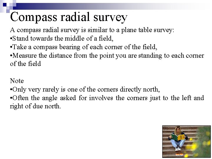 Transverseoffset survey To survey the field ABCDE 1