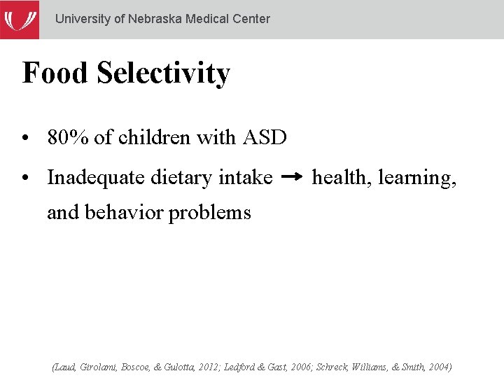 A Comparison of the Modified SequentialOral Sensory Approach