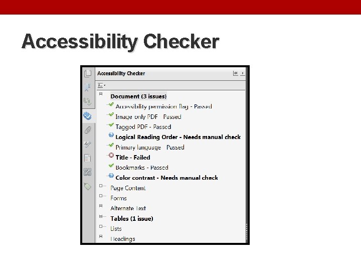 Accessible PDF Creation using Adobe Acrobat Professional 11