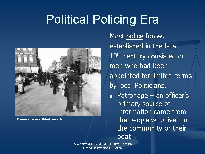 Police Technology Chapter Six A Brief History of