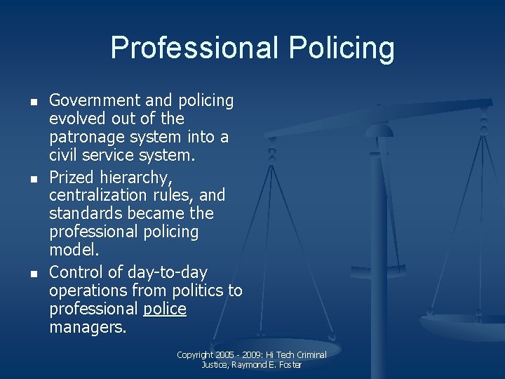 Police Technology Chapter Six A Brief History of