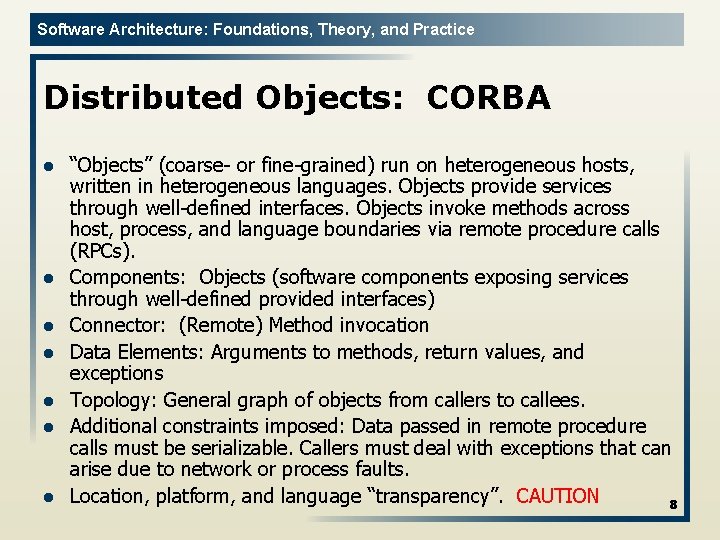 Styles and Greenfield Design Software Architecture Lecture 6
