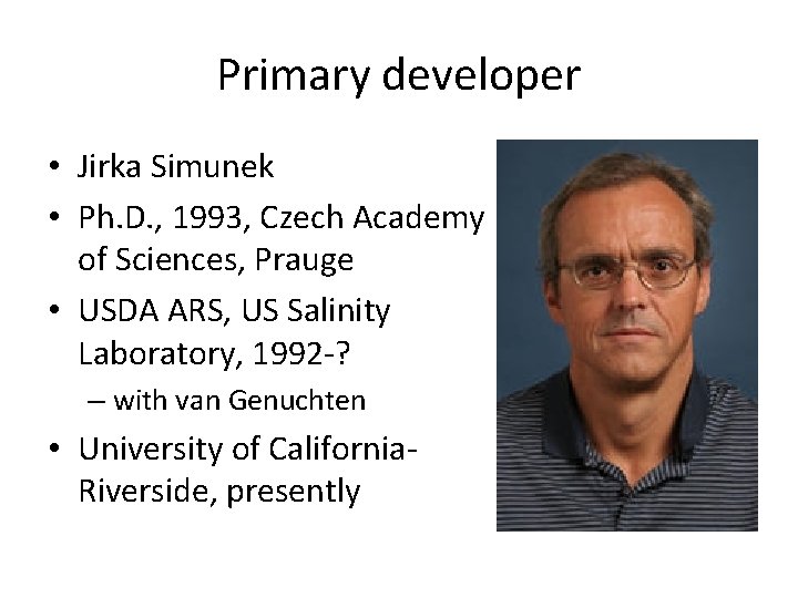 Introduction to HYDRUS1 D SOIL 6010 September 2011